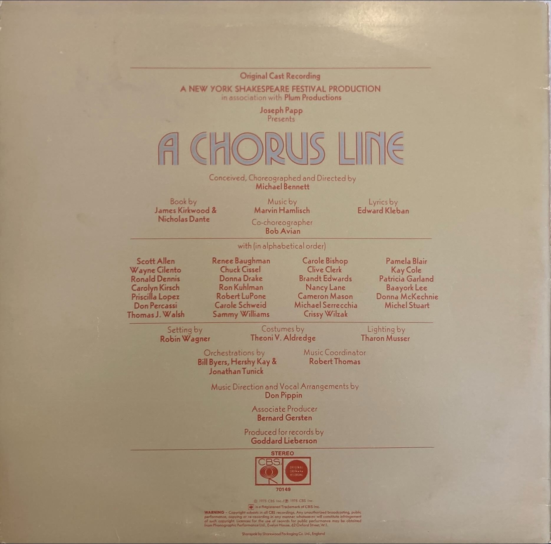 Original Cast - A Chorus Line